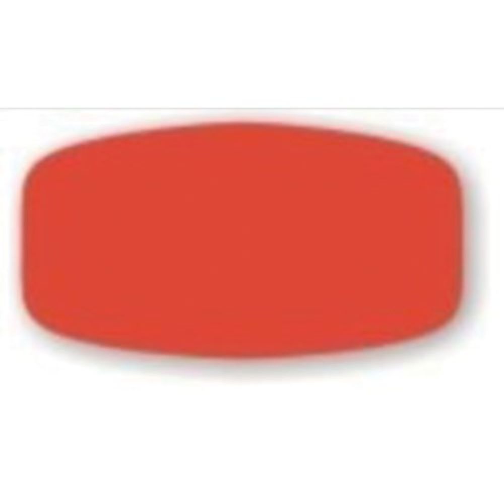 Bollin Label Systems Red/Glo Oval Blank Label, 0.625 x 1.25 inch ...