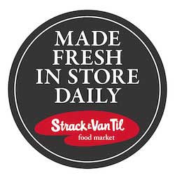 Bollin Strack and Van Til Red White Made Fresh In Store Daily Label ...