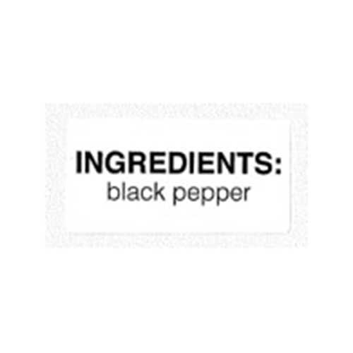 Bollin Paper White/Black Ingredients Black Pepper Label, 1 x 2 inch ...