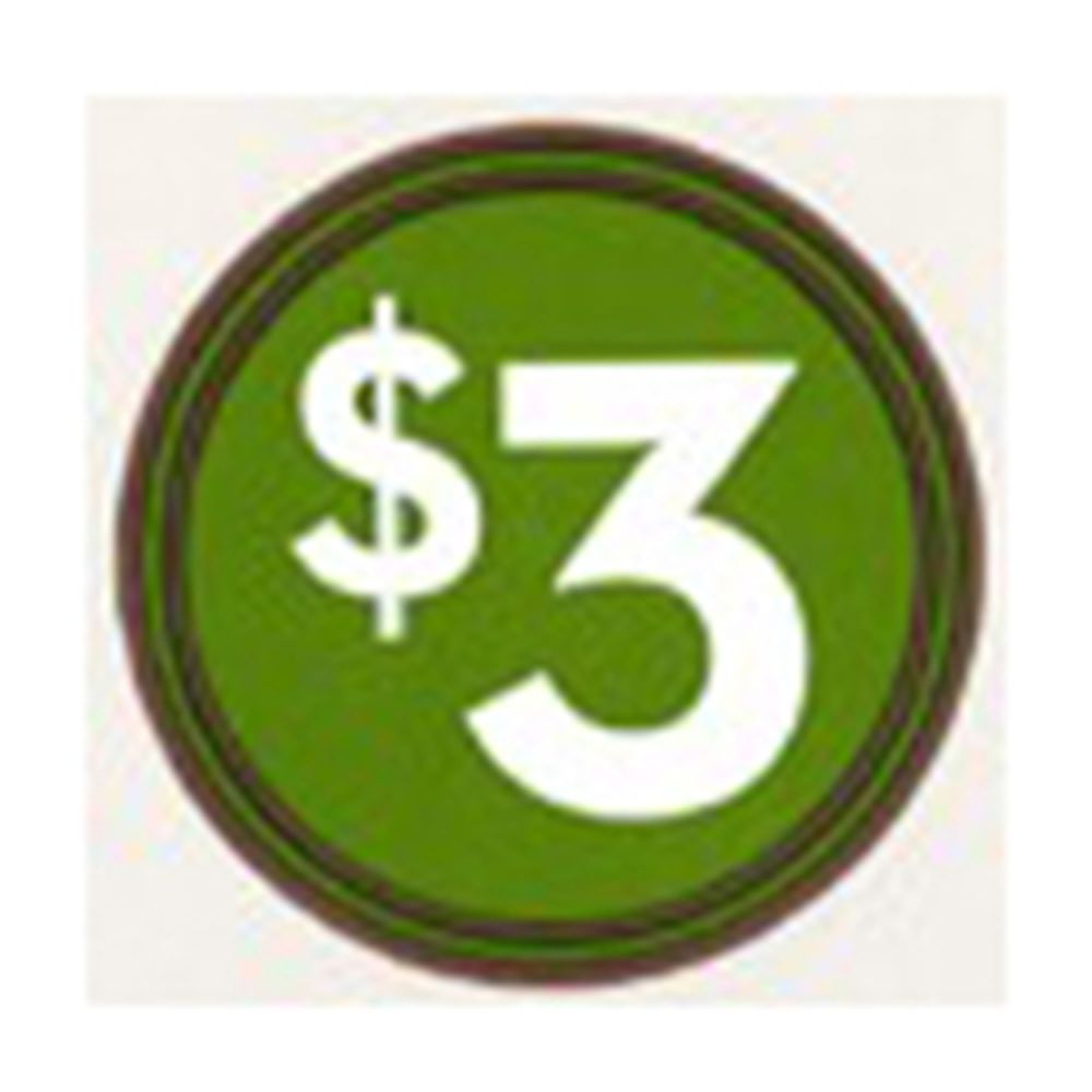 Bollin $3 Dollar Circle Label Roll | FoodServiceDirect