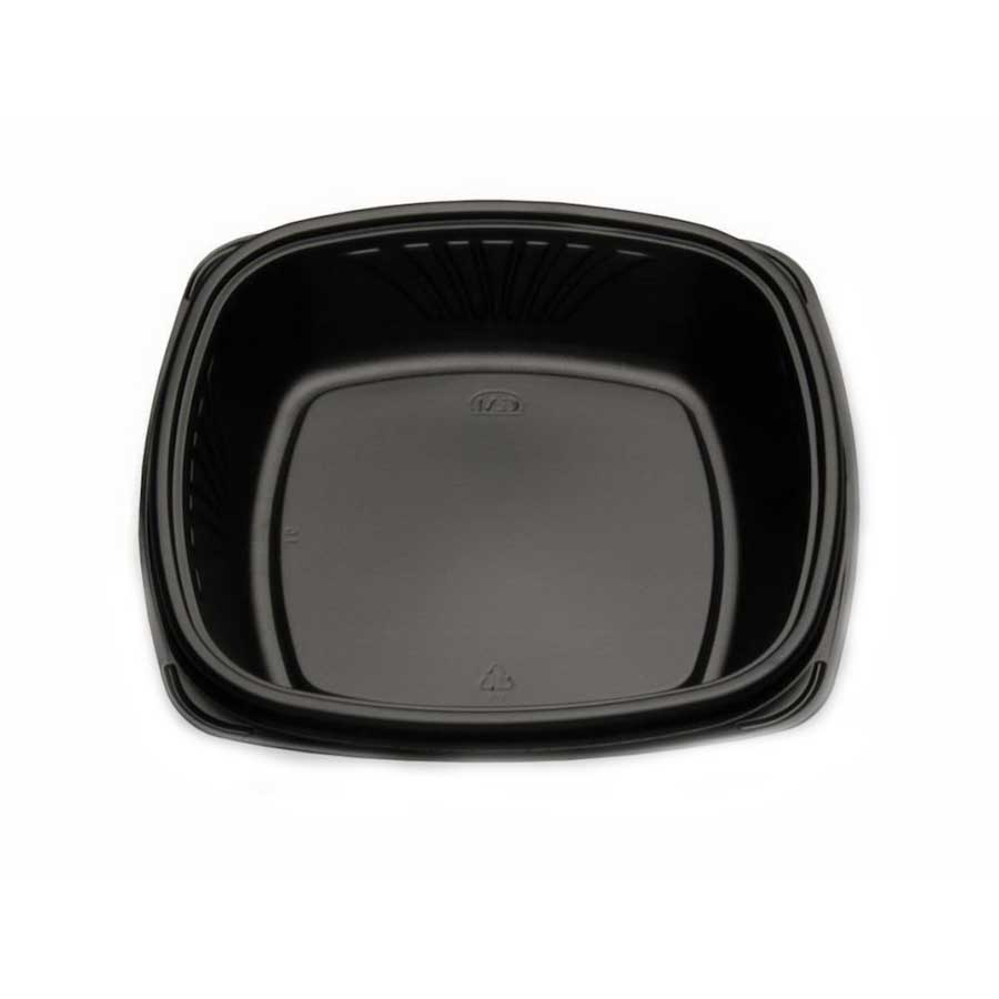 D and W Fine Pack Forum Black Polystyrene Square Plate, 9 x 9 x 1.85 ...