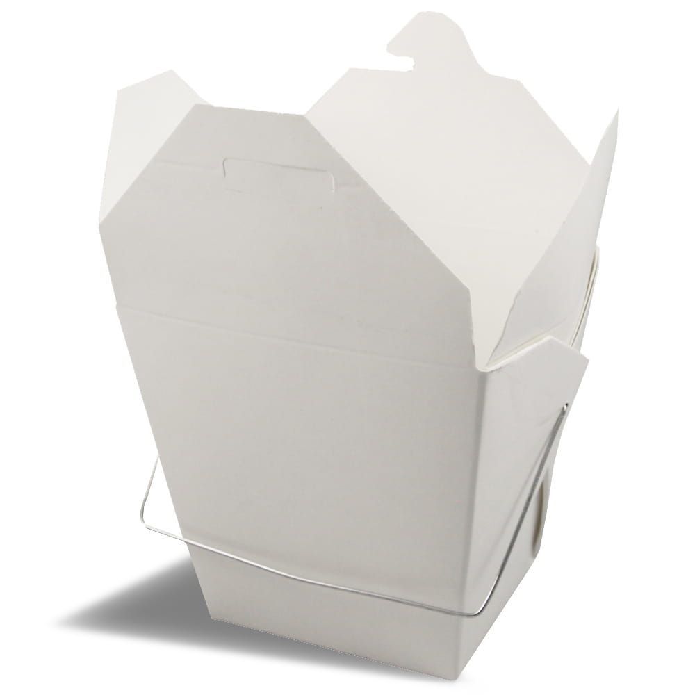 Fold Pak White Western Style Food Pail with Wire Hand, 32 Ounce -- 500 ...