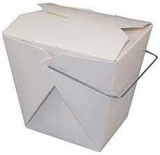 Westrock Fold Pak White 1 Pint Food Pail with Wire Handle, 16 Ounce ...