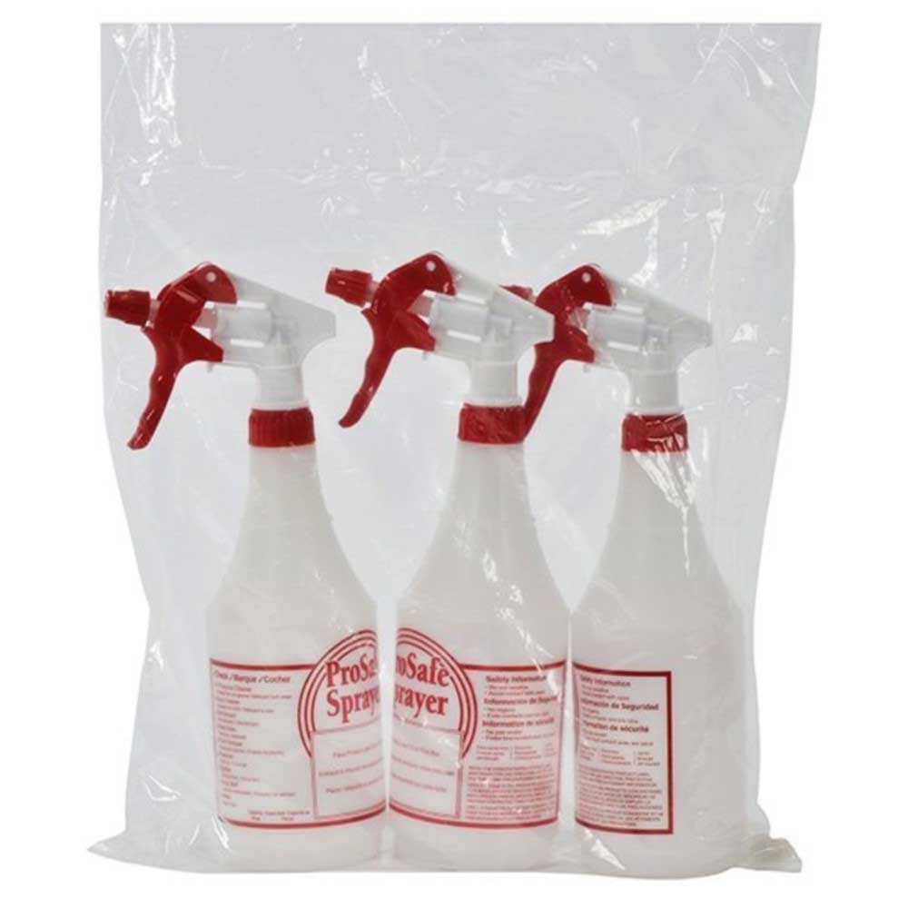 American Red/White Plastics ProSafe Trigger Sprayer and Bottle, 4 x 1. ...