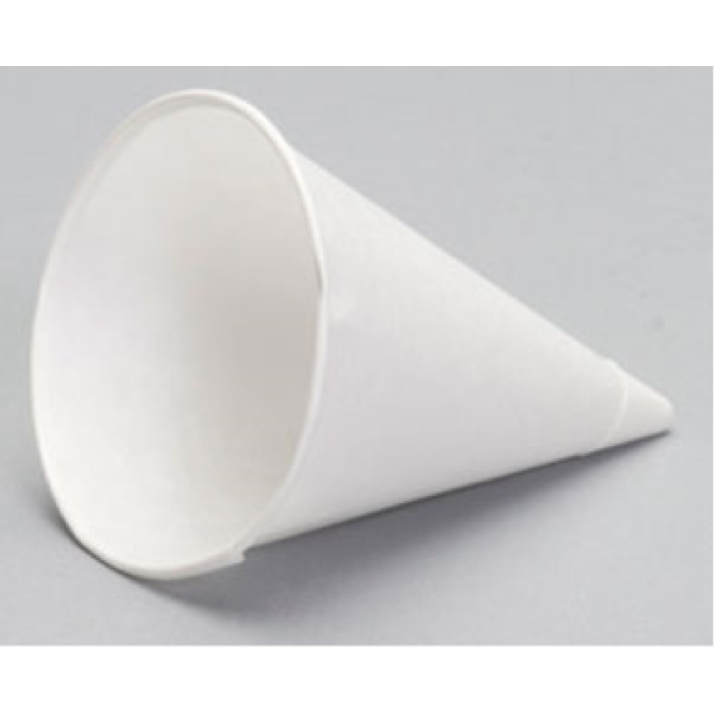 Genpak Rolled Rim Paper Cone Water Cup, 4 Ounce Capacity -- 5000 per case