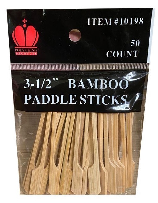 Poly King Bamboo Paddle Sticks, 3.5 inch -- 1000 per case