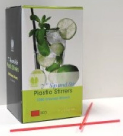Poly King Unwrapped Sip and Stir Straw, 7 inch -- 10000 per case ...