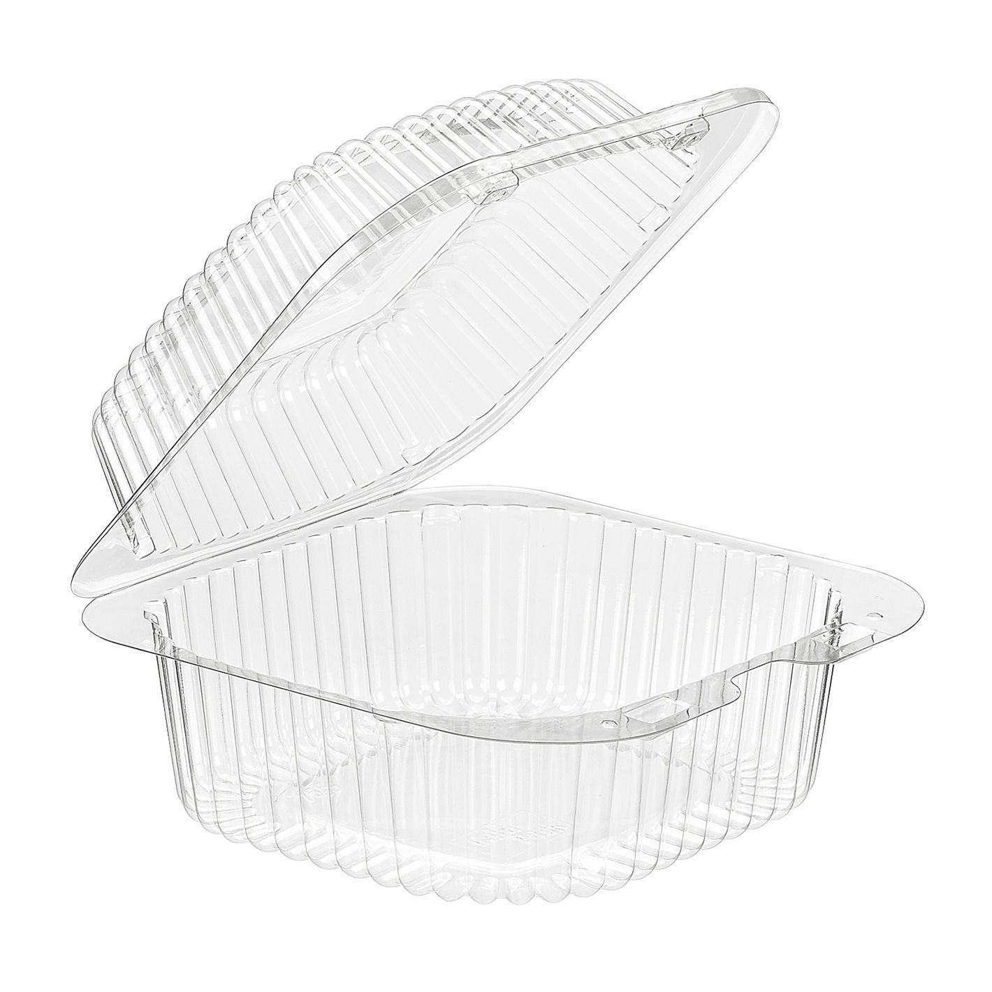 Inline Plastics Clear PET Hinged Sandwich Clamshell Container, 5.94 x 5 ...