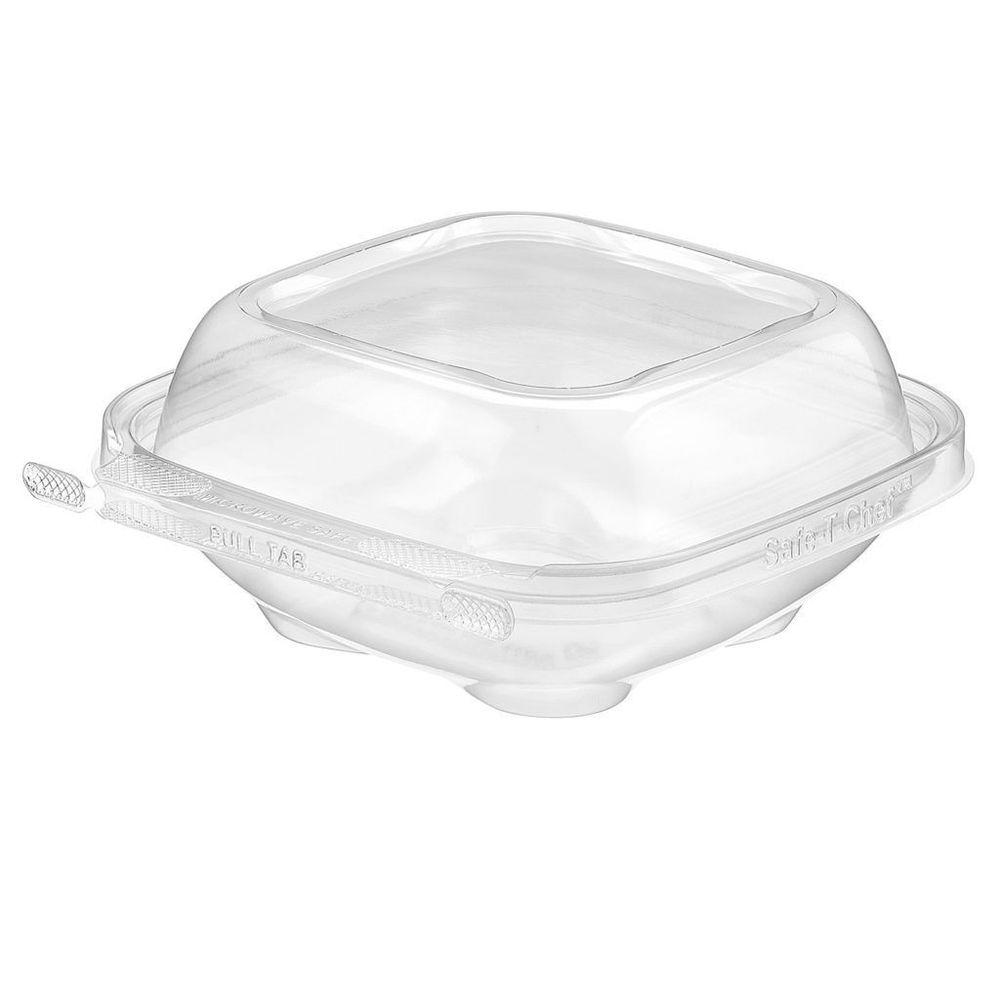 Safe-T-Chef Square Clear Polypropylene Single Compartment Clamshell ...
