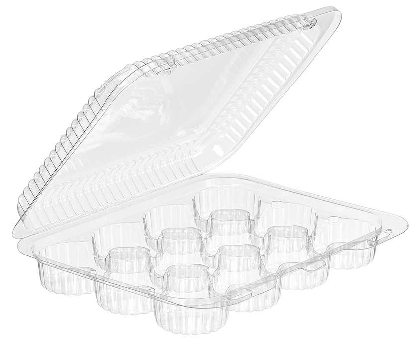 Inline Plastics 12 Compartment Mini Muffin Container With Shallow Lid ...