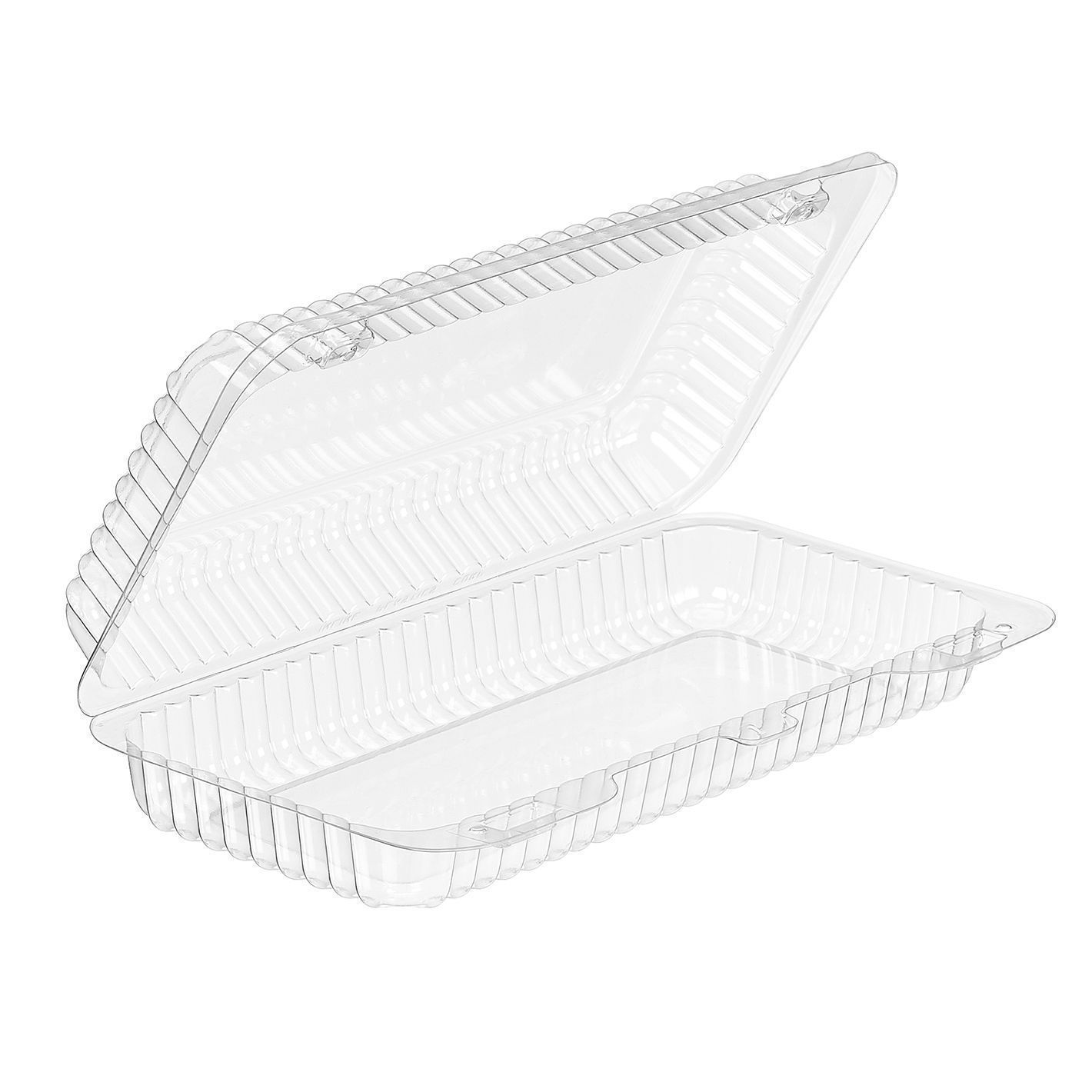 Inline Plastics Clear PET Hinged Sandwich Container, 8.5 x 4.5 x 1.87 ...