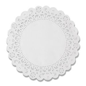 Lapaco White Paper Normandy Lace Doily, 4 inch -- 1000 per case.