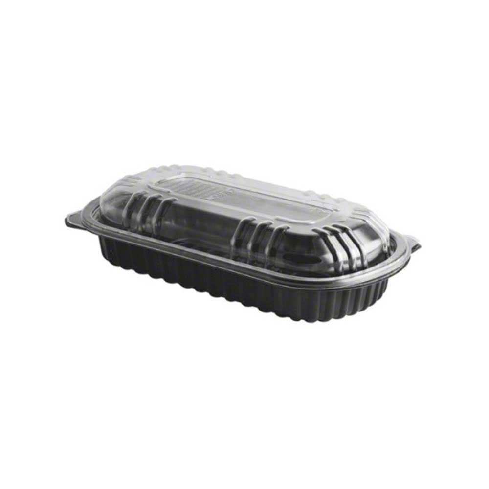 Sabert 1/2 Slab Rib Container with Clear Lid -- 150 per case