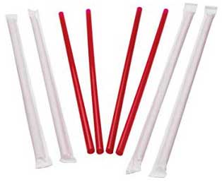 Cell O Core Red Giant Wrapped Straw, 9 inch -- 7200 per case