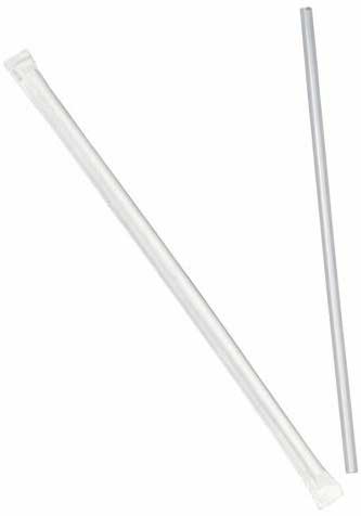 Cell O Core Clear Translucent Cylindrical Shape Wrapped Jumbo Straw, 7. ...