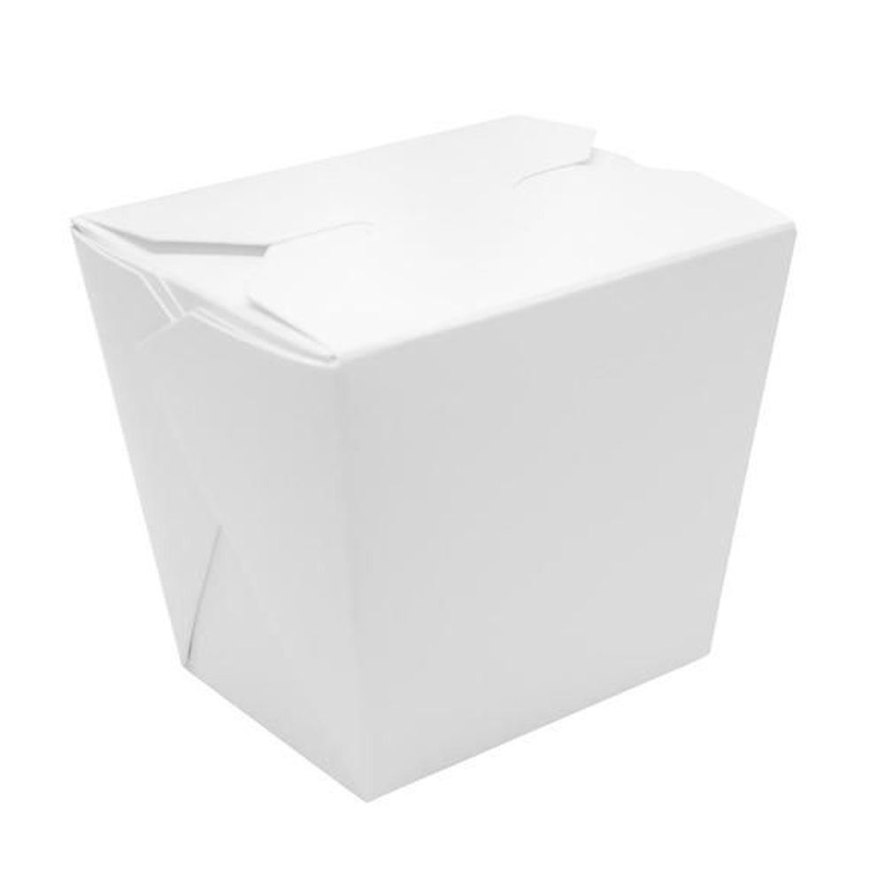 Prime Source White Paper Rectangular Asian Food Pail, 16 Ounce Capacity ...