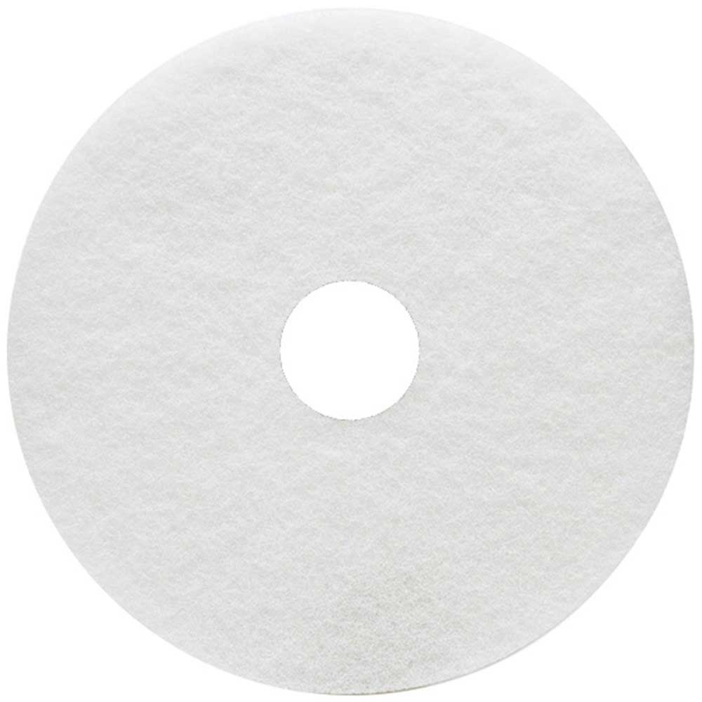 Prime Source White Low Speed Floor Polishing Pad, 17 inch -- 5 per case