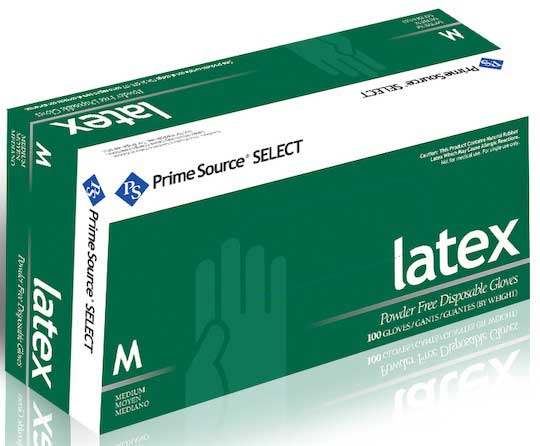 Prime Source White Powder Free Latex Gloves Case | FoodServiceDirect