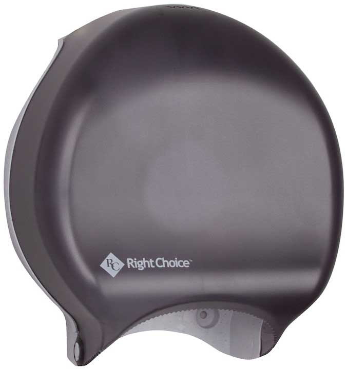 Right Choice Black Single JRT Roll Dispenser, 9 inch ...