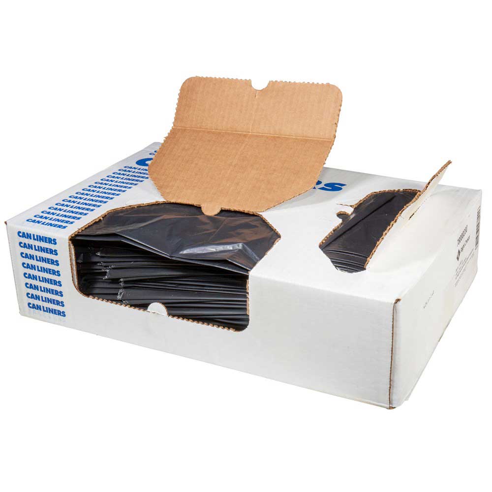 Right Choice Black 1.5 Mil LDPE 60-Gallon Can Liner, 38 x 58 inch ...