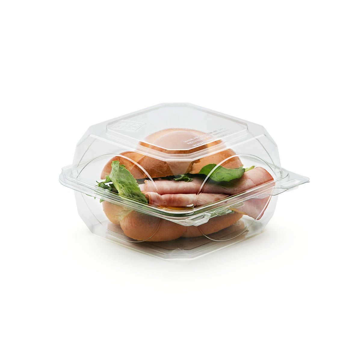 The BottleBox Recycled PET Clear One Piece Hinged Container ...