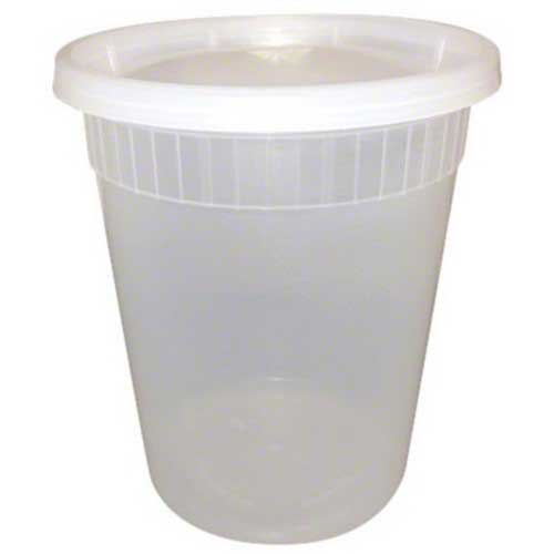 Tripak Clear Polyethylene Terephthalate Soup Container with Lid, 32 ...
