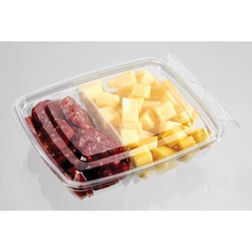 Lacerta Clear Polyethylene Terephthalate 2 Compartment Tamper Evident ...
