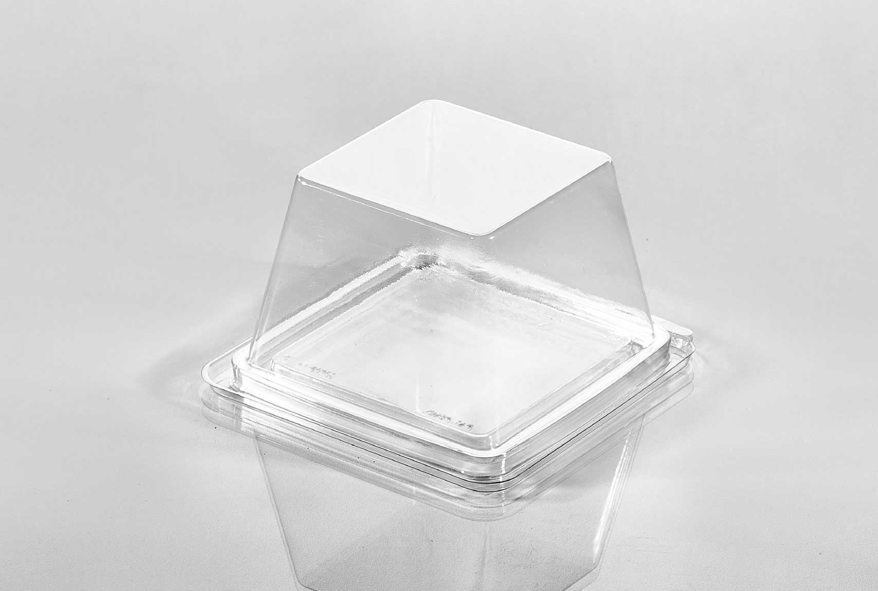 Lacerta Clear Polyethylene Terephthalate Small Square Showcase Sandwich ...