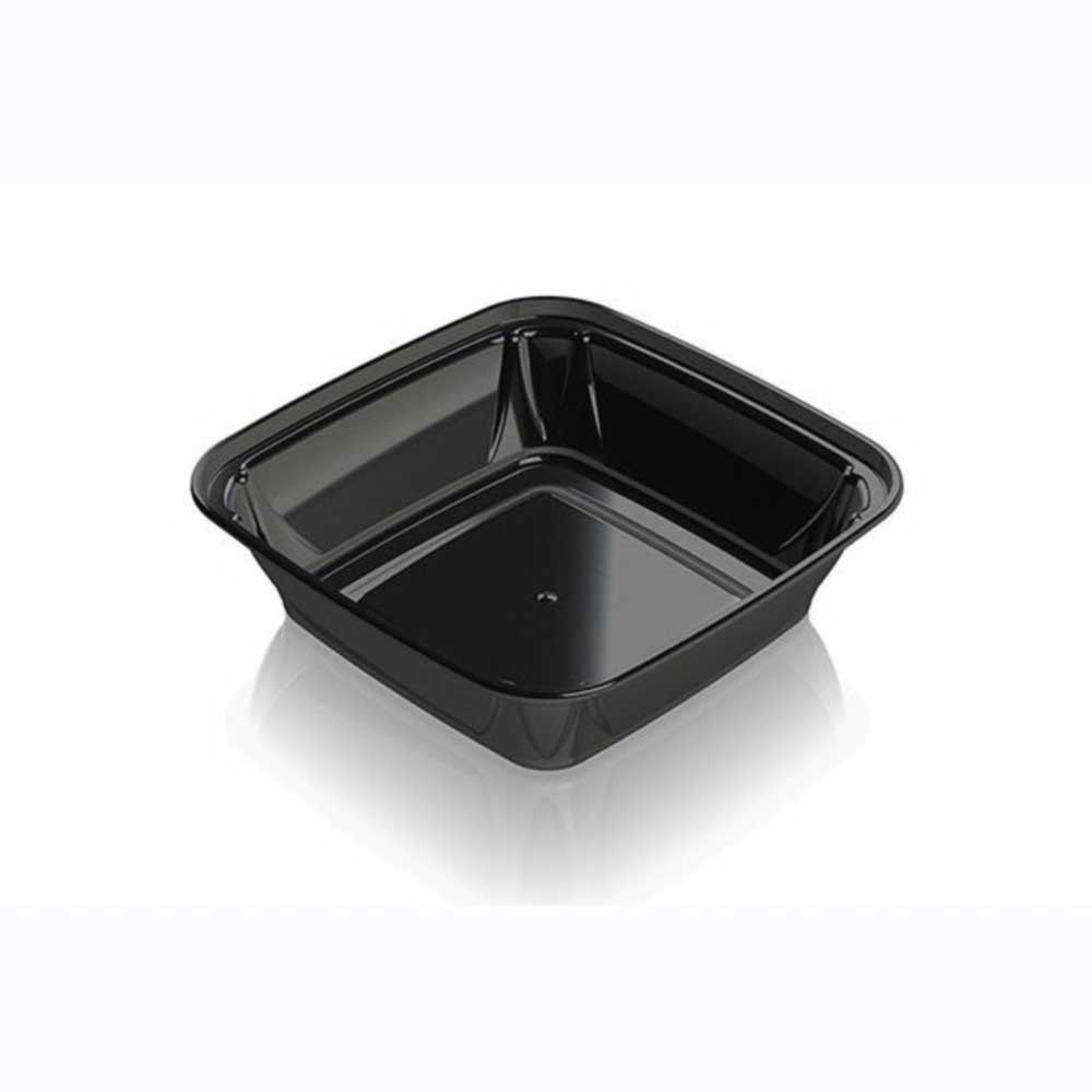 Aviva Plastics Black Polypropylene Square Container, 18 Ounce -- 240 ...
