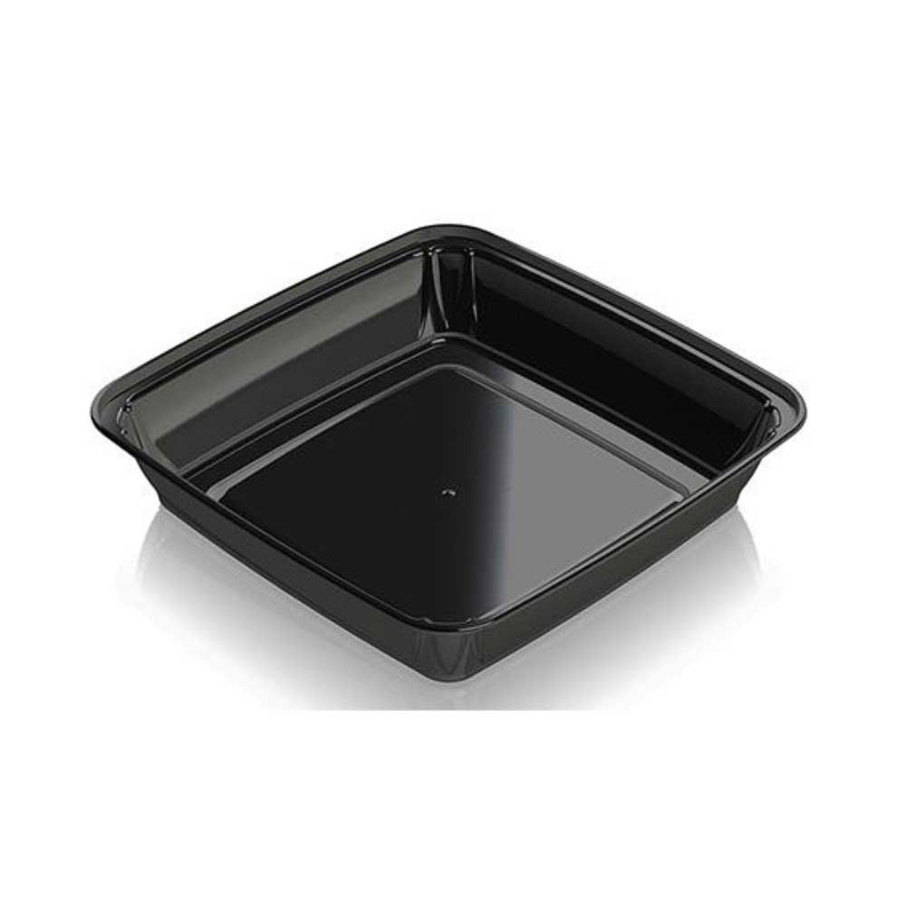 Aviva Plastics Black Polypropylene Square Container, 64 Ounce -- 200 ...