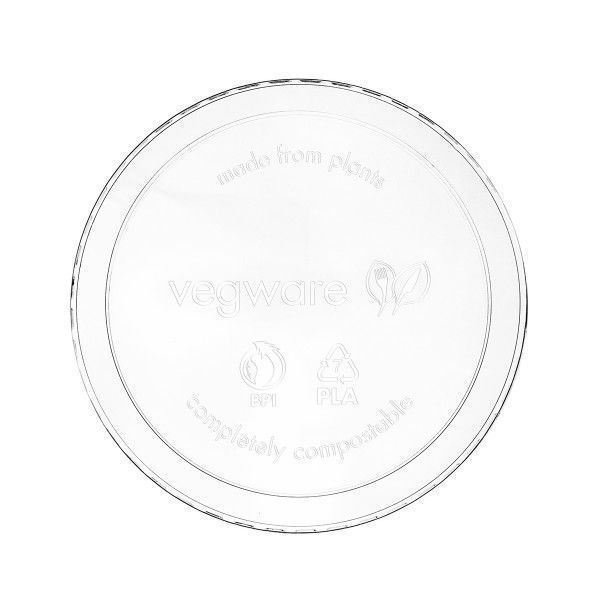 Vegware PLA Round Deli Lid fits 8 to 32 Ounce Container -- 500 per case.