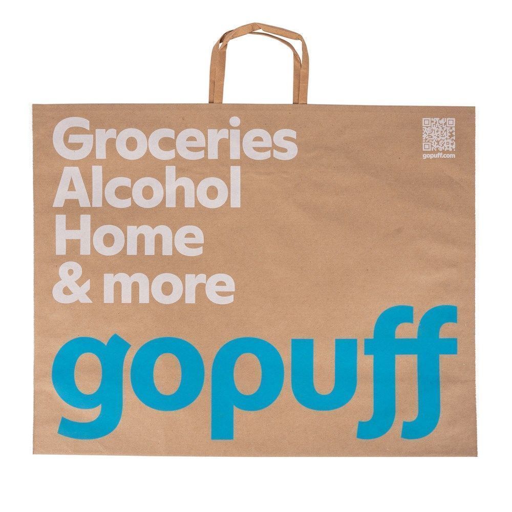 American Paper Bag Gopuff Large Bag with Handle, 1.99 x 15.69 x 6.69 ...