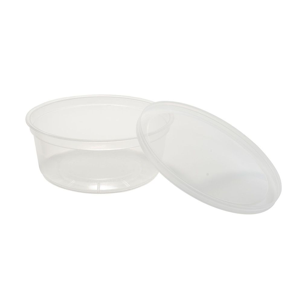 EcoSystems Translucent Polypropylene Round Deli Container, 8 Ounce ...
