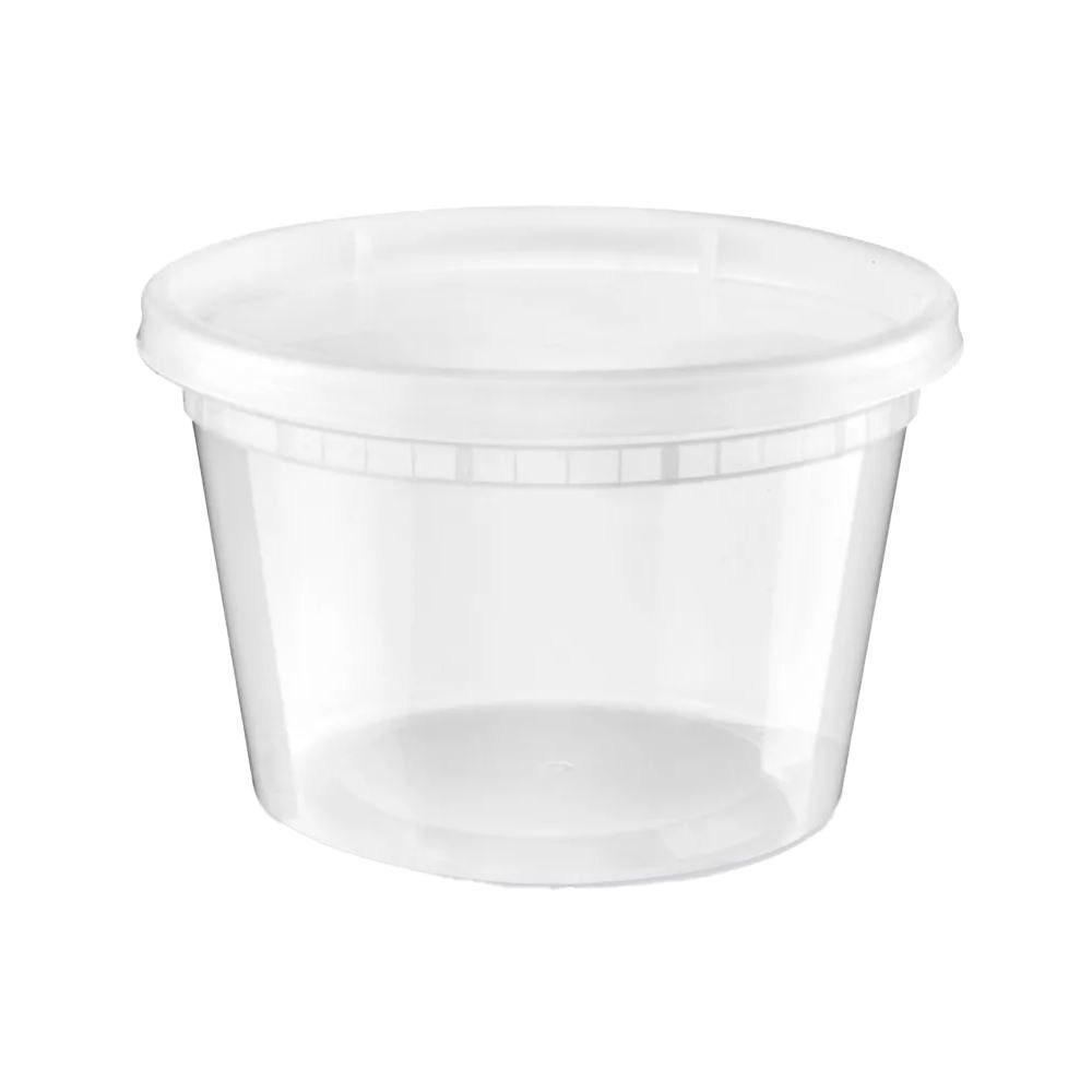 EcoSystems Translucent Polypropylene Round Deli Container with Lid ...