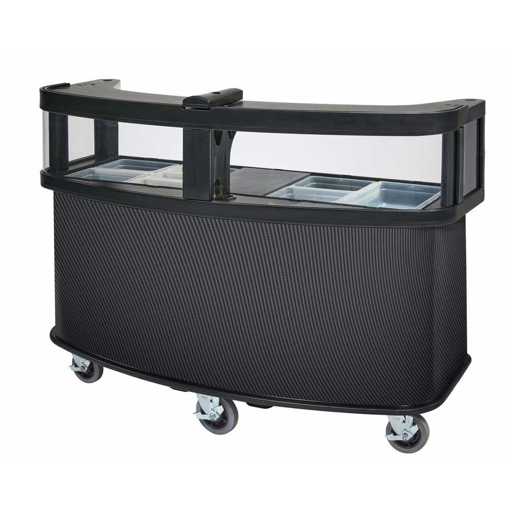 Cambro Carbon Fiber Wrap Base Unit Vending Cart with Safety Barrier, 75 ...
