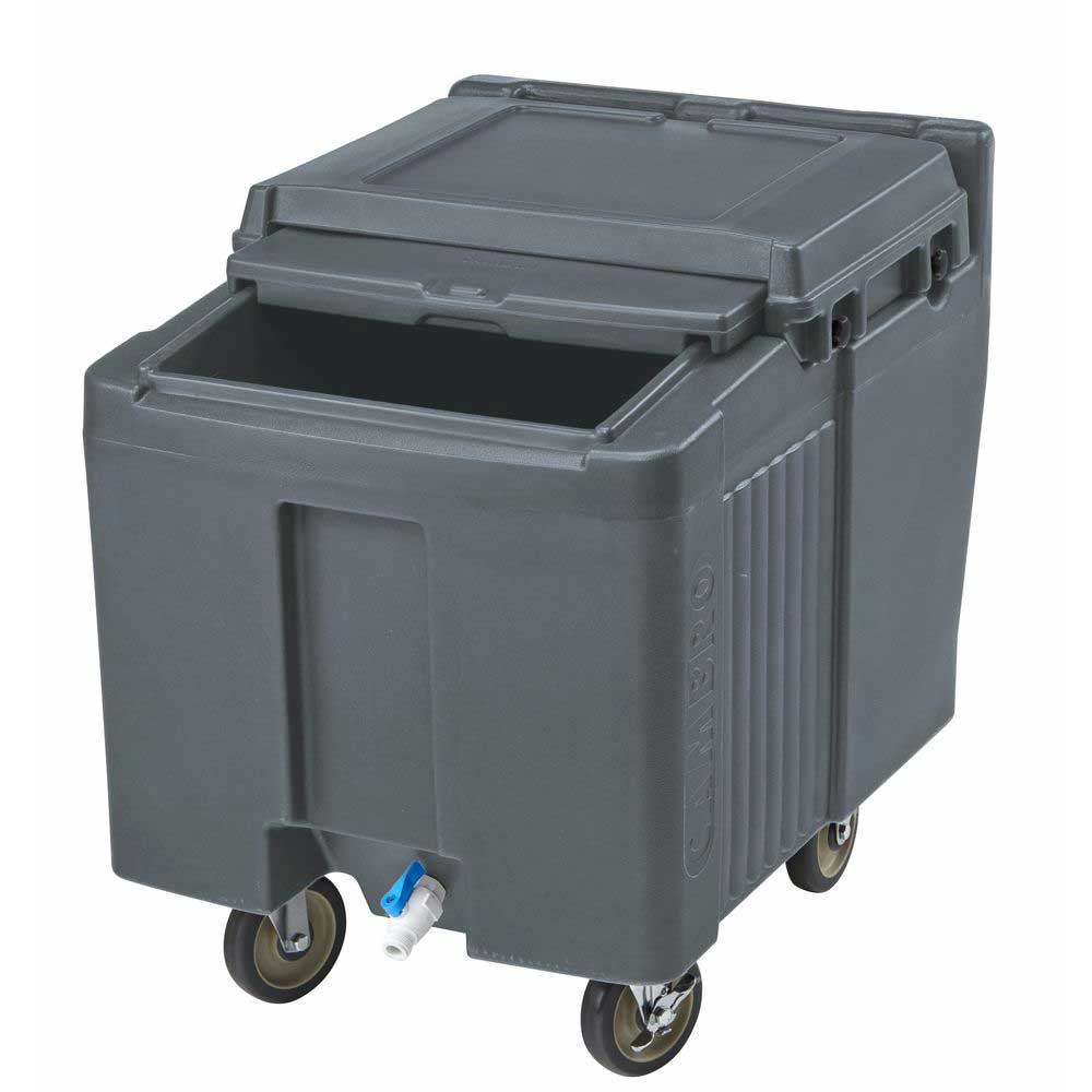 Cambro Standard Height Granite Gray Slidinglid Ice Caddy with Swivel ...