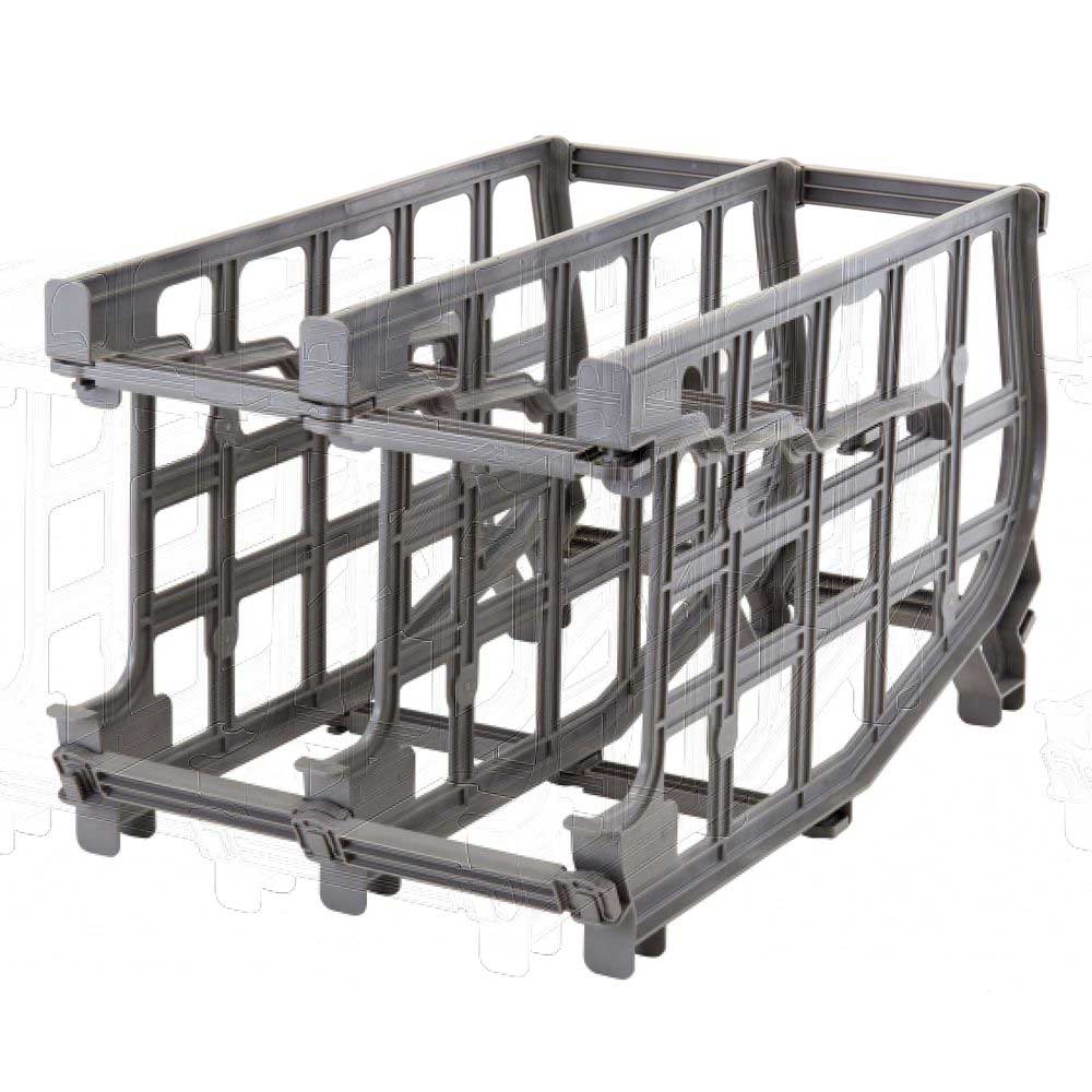 Cambro Brushed Graphite Ultimate Add On Number 10 Can Rack, 26 x 7.5 x ...