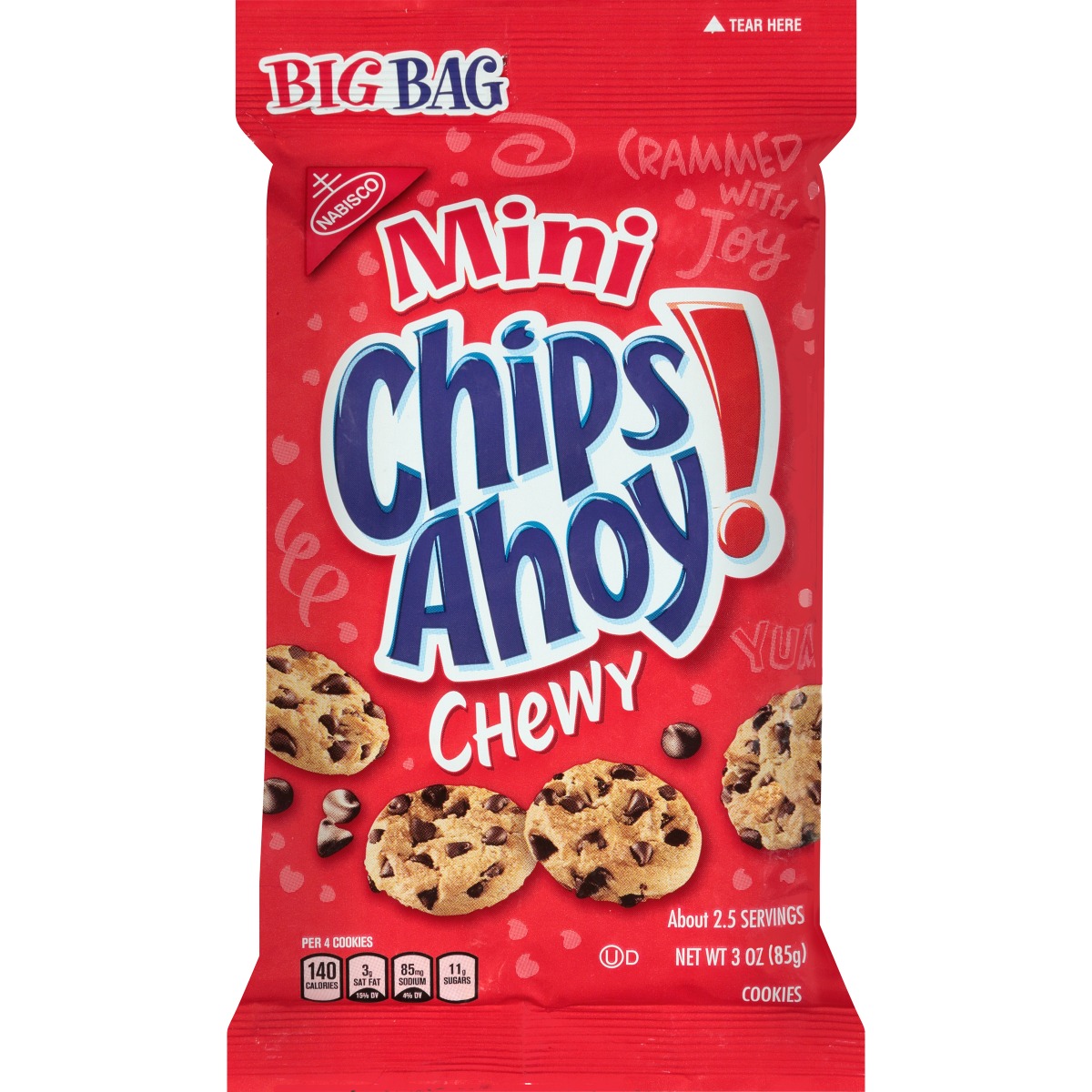 Chips Ahoy Mini Chewy Cookies, 3 Ounce -- 12 per case ...
