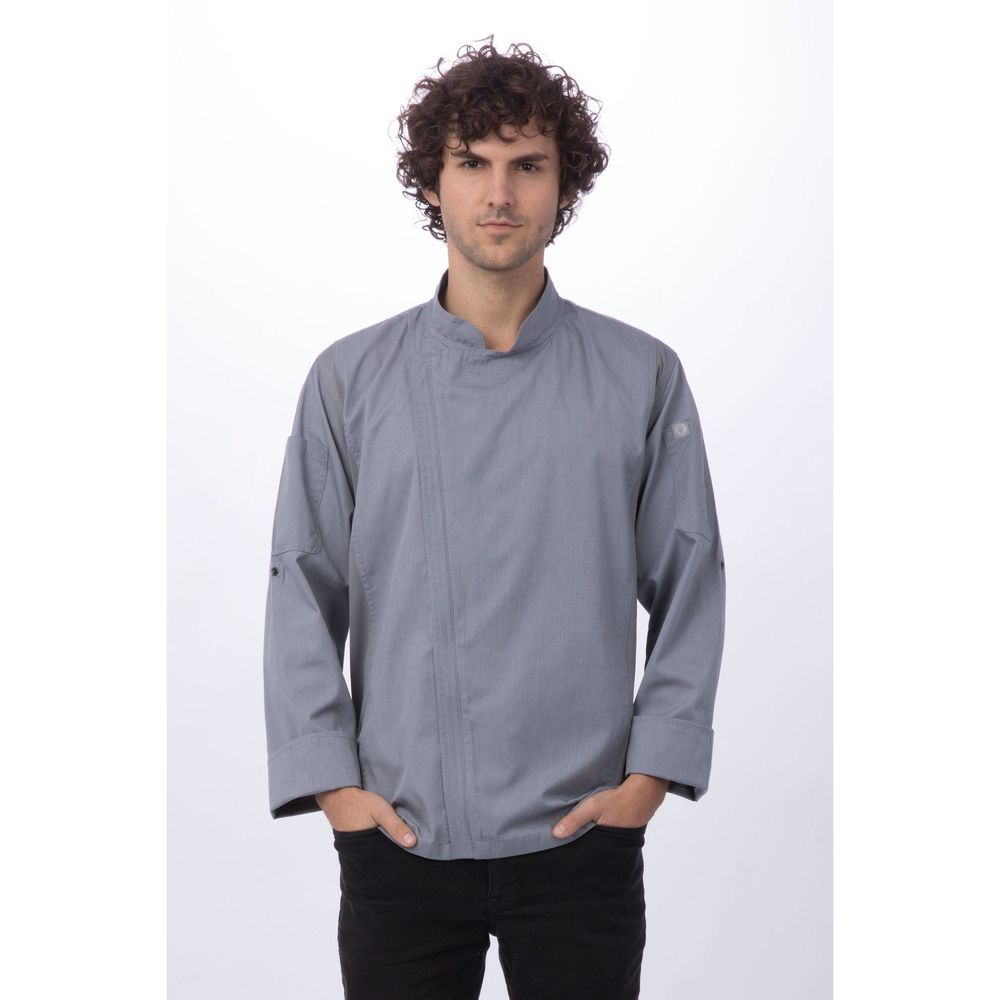 Chef Works Grey 6XL Modern Fit Hartford Chef Coat for Men ...