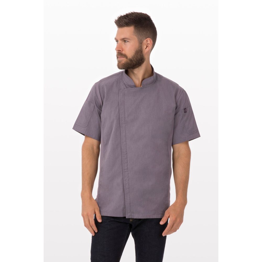 Chef Works Purple Extra Large Modern Fit Springfield Chef Coat for Men