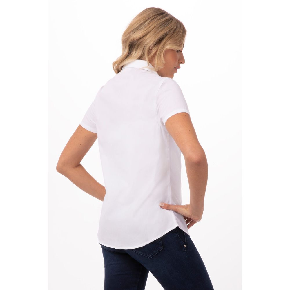 Chef Works White Extra Large Slim Fit Universal Shirt for Women