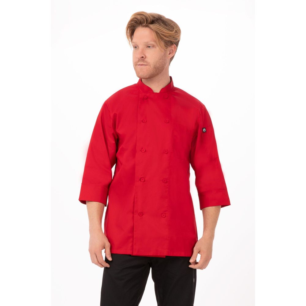 Chef Works Red 3XL Classic Fit Morocco Chef Coat for Unisex