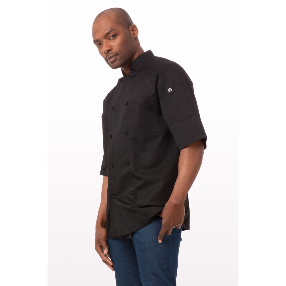Chef Works Black Extra Large Classic Fit Montreal Cool Vent Chef Coat
