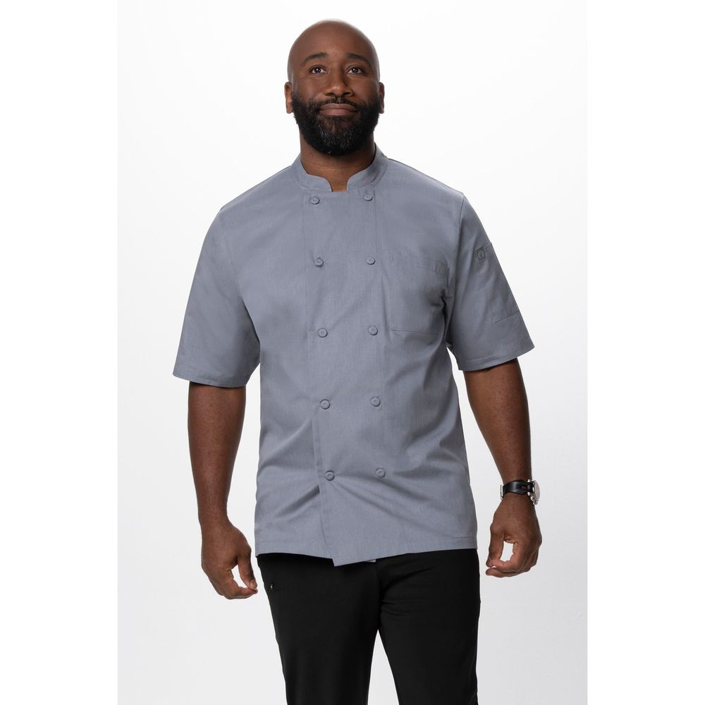 Chef Works Grey Small Classic Fit Montreal Cool Vent Chef Coat