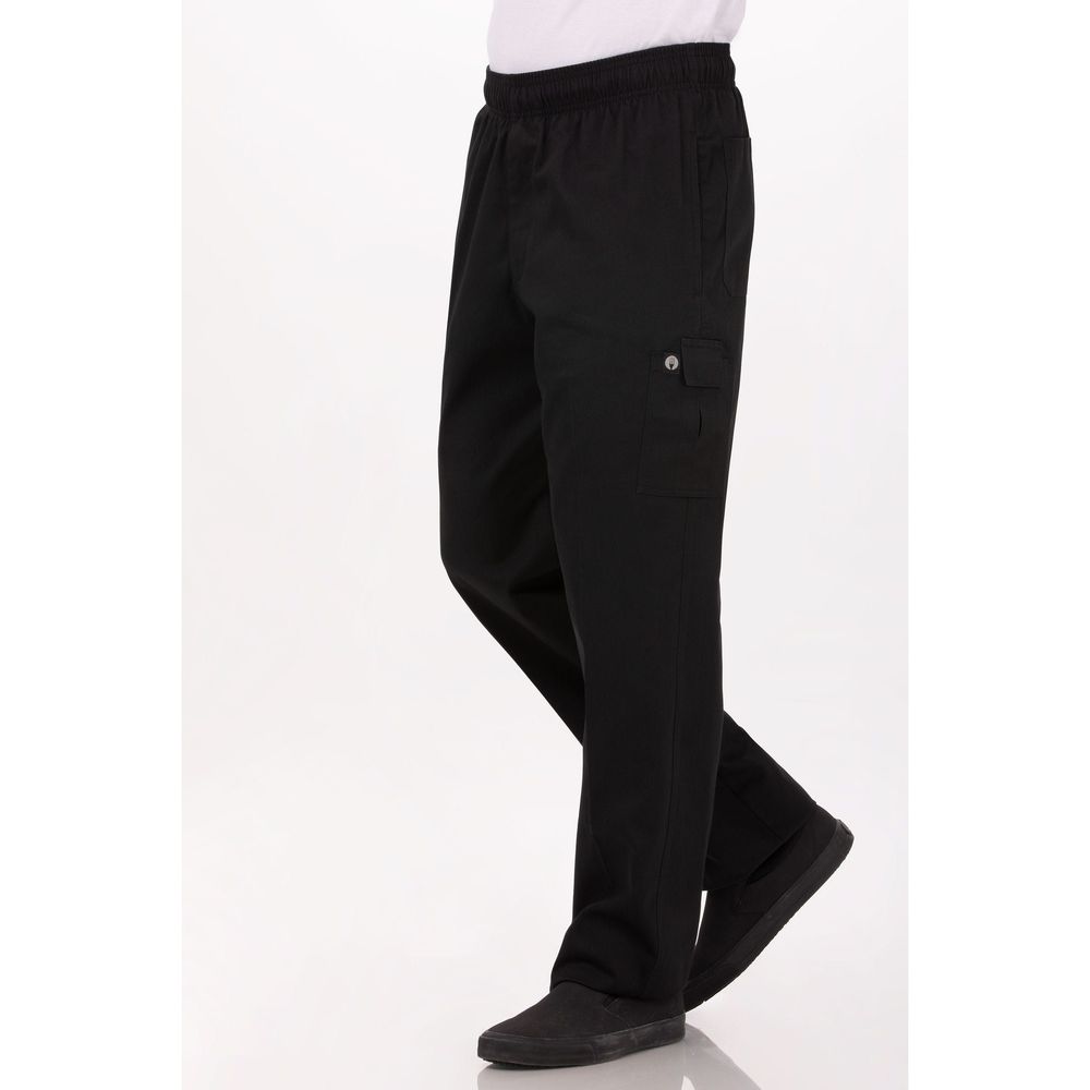 Chef Works Black Extra Large Classic Fit Cargo Chef Pant for Men