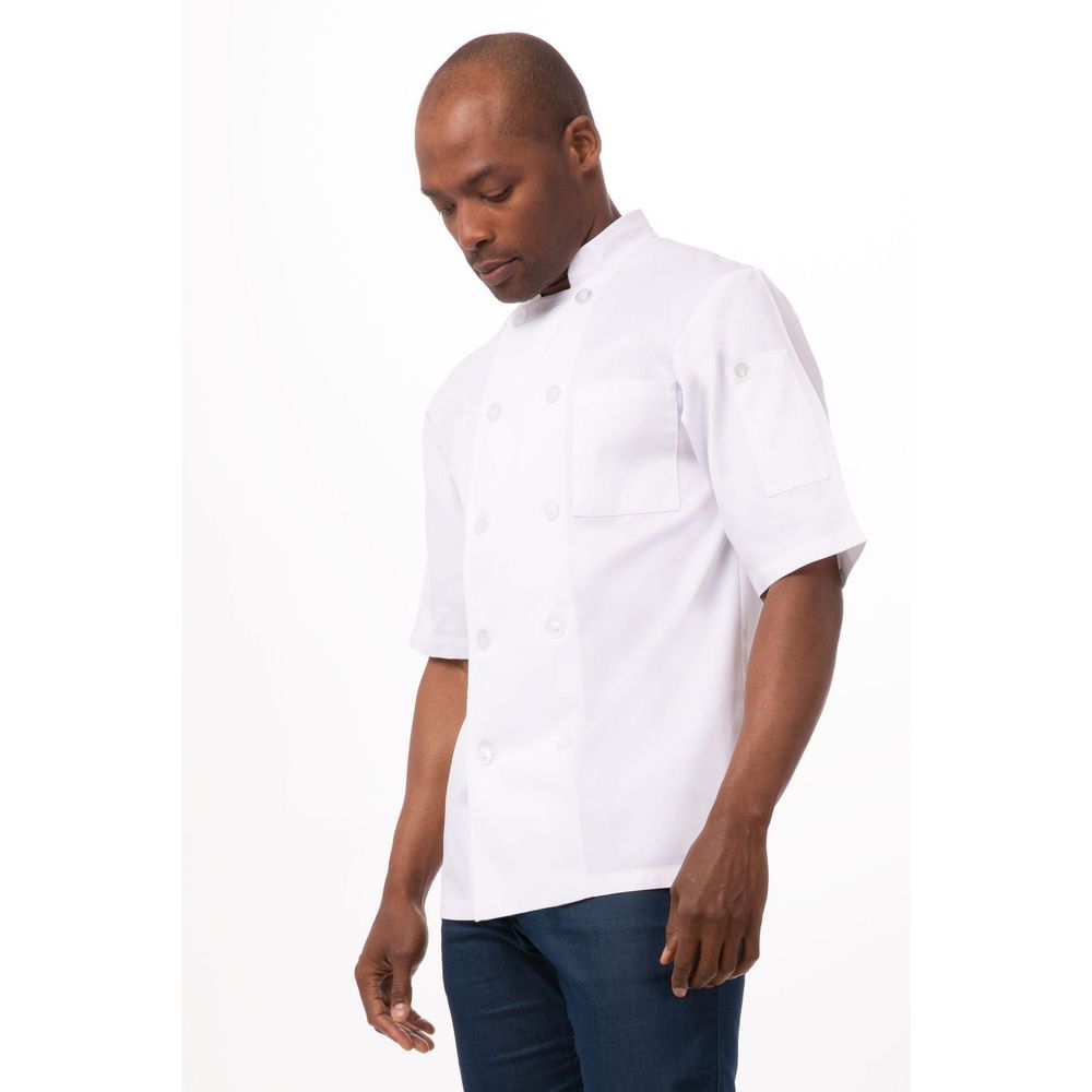 Chef Works White Extra Small Classic Fit Volnay Chef Coat for Unisex