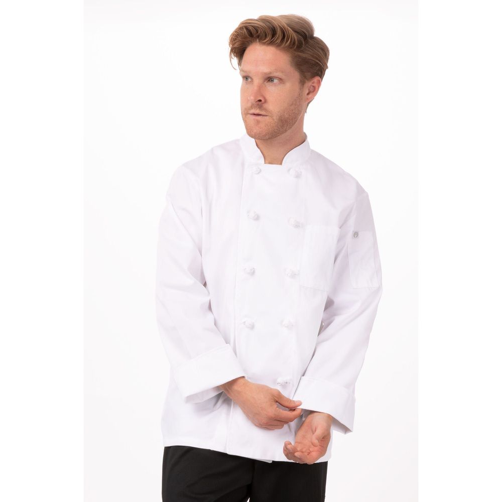 Chef Works White 4XL Classic Fit Bordeaux Chef Coat for Unisex