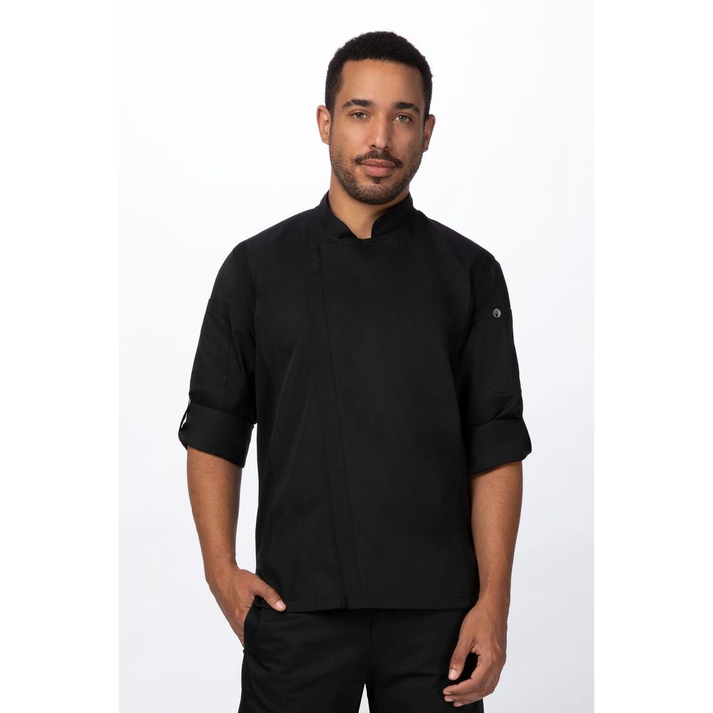 Chef Works Black Extra Small Modern Fit Sustainable Hartford Chef Coat ...