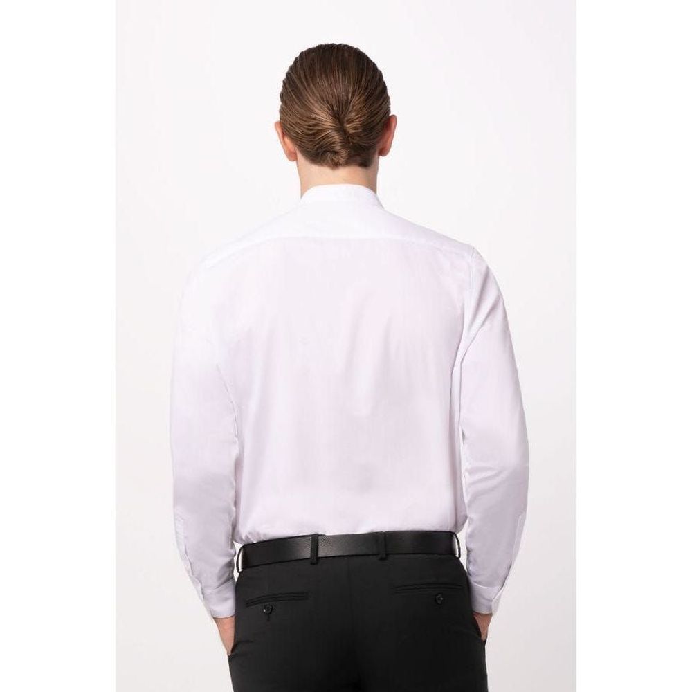 Chef Works White Medium Modern Fit Formel Shirt for Men