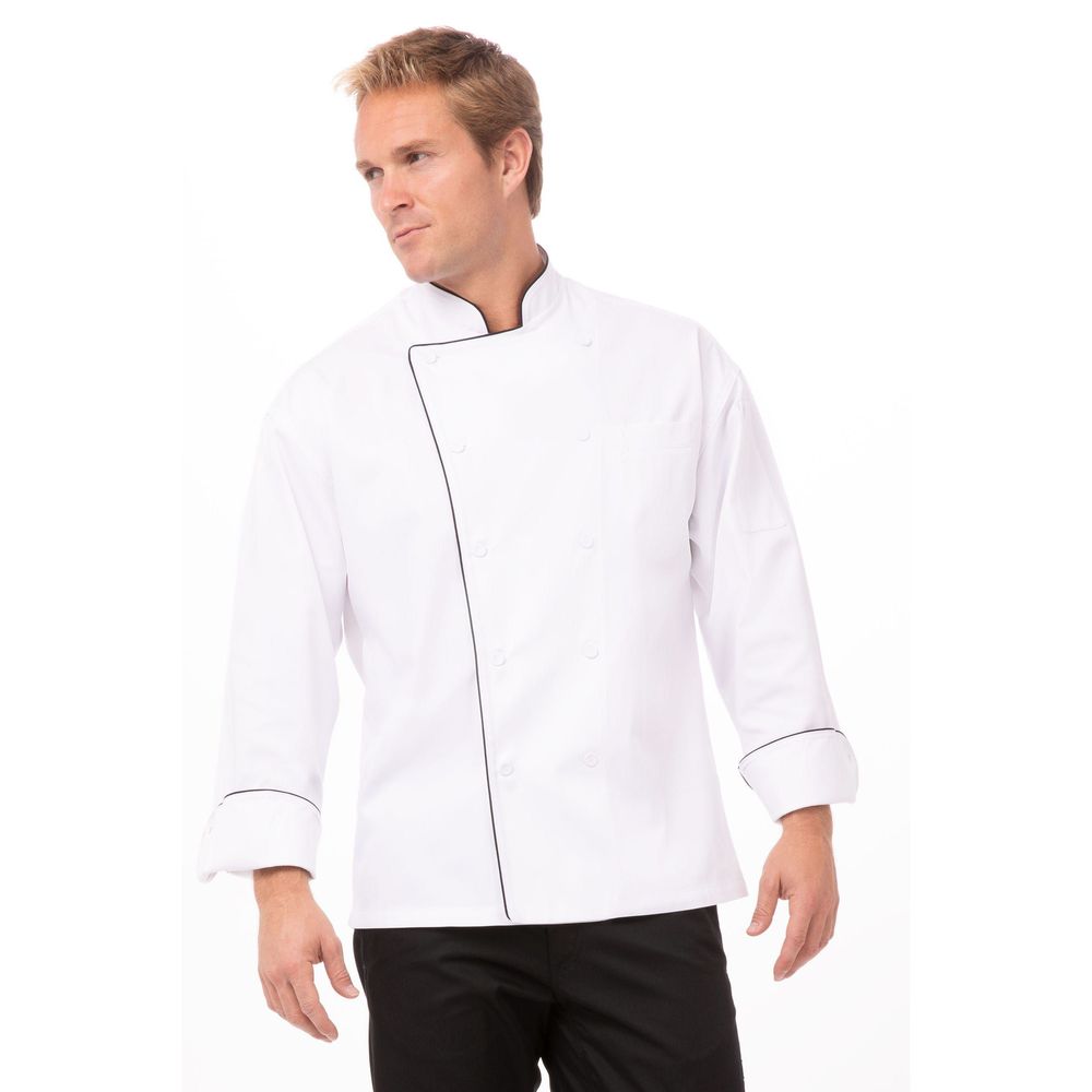 Chef Works White Large Sicily Executive Chef Coat for Unisex